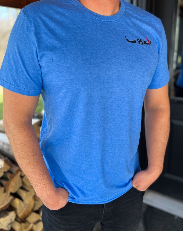Heather Royal short sleeve tee – Rum Runner Party Boats